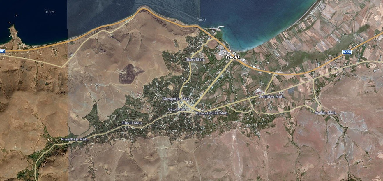 Van Gevaş Uydu Görüntüsü ve Haritası - Canlı Mobese Şehir Kameraları